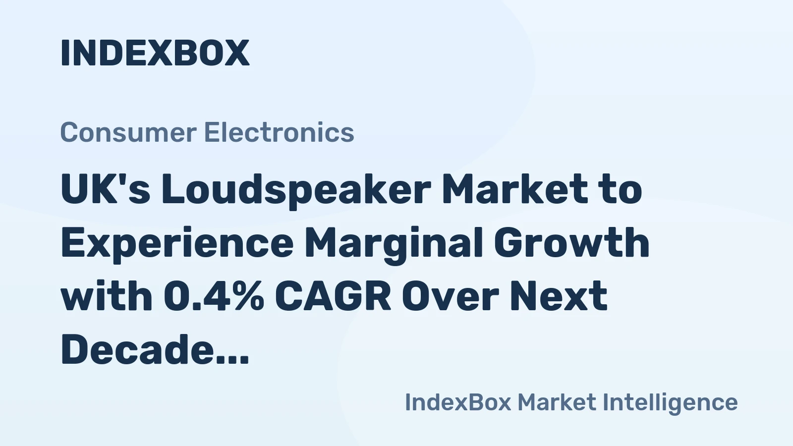 UK's Loudspeaker Market to Experience Marginal Growth with 0.4% CAGR Over Next Decade