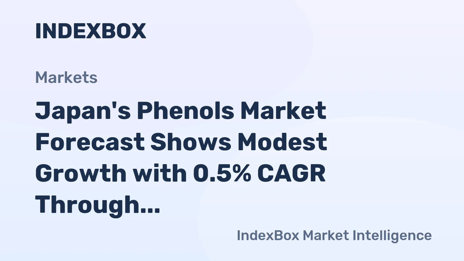 Japan's Phenols Market Forecast Shows Modest Growth with 0.5% CAGR Through 2035