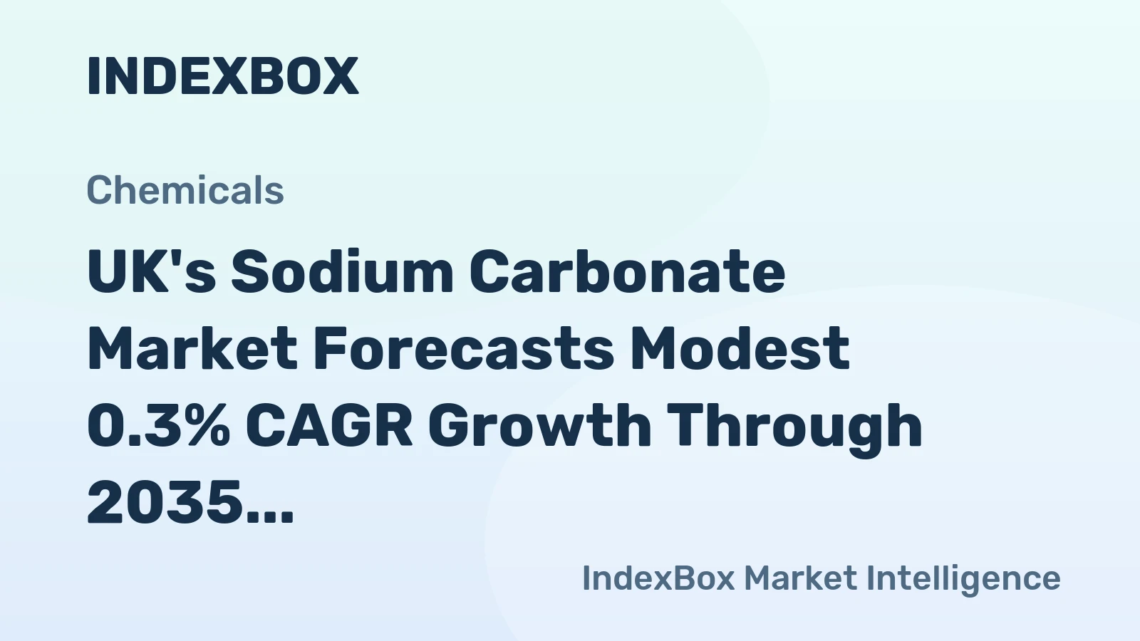 UK's Sodium Carbonate Market Forecasts Modest 0.3% CAGR Growth Through 2035