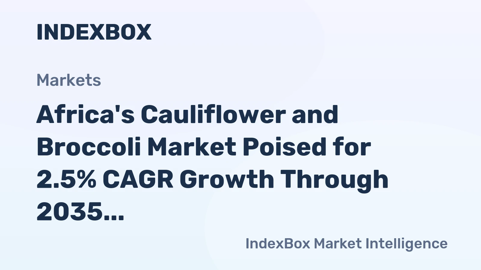 Africa's Cauliflower and Broccoli Market Poised for 2.5% CAGR Growth Through 2035