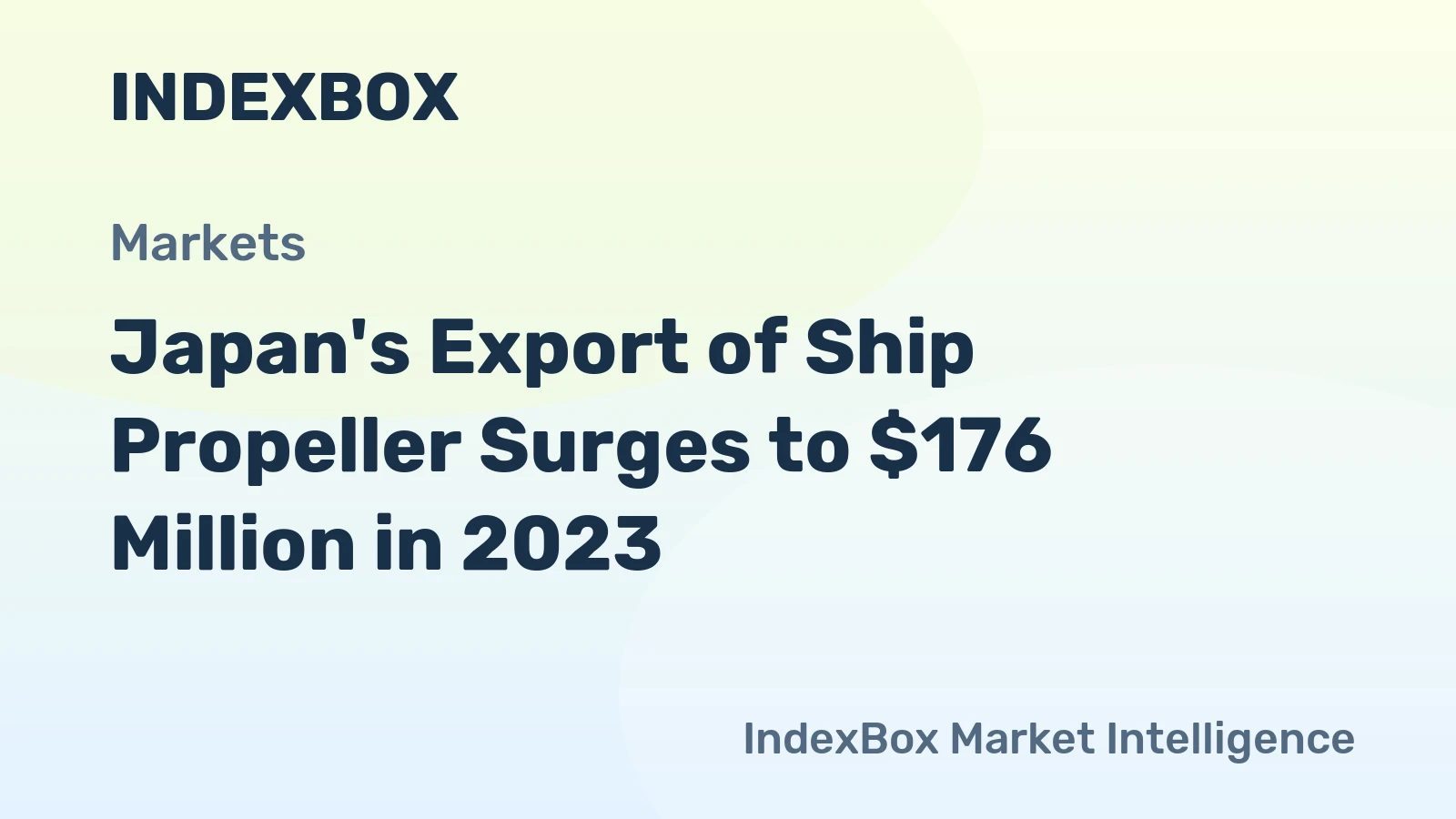 Japan's Export of Ship Propeller Surges to $176 Million in 2023