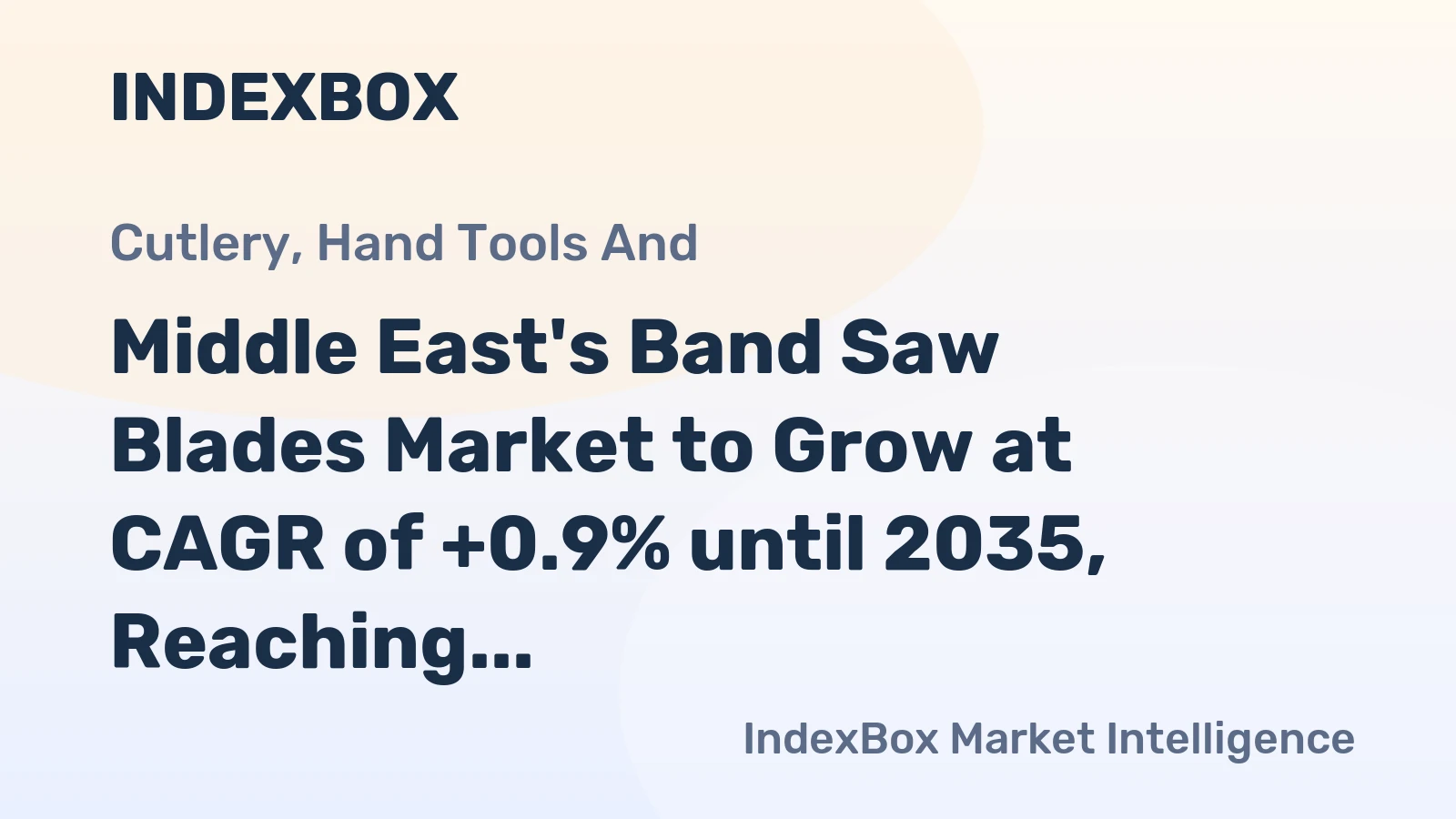 Middle East's Band Saw Blades Market to Grow at CAGR of +0.9% until 2035, Reaching 6.3K Tons