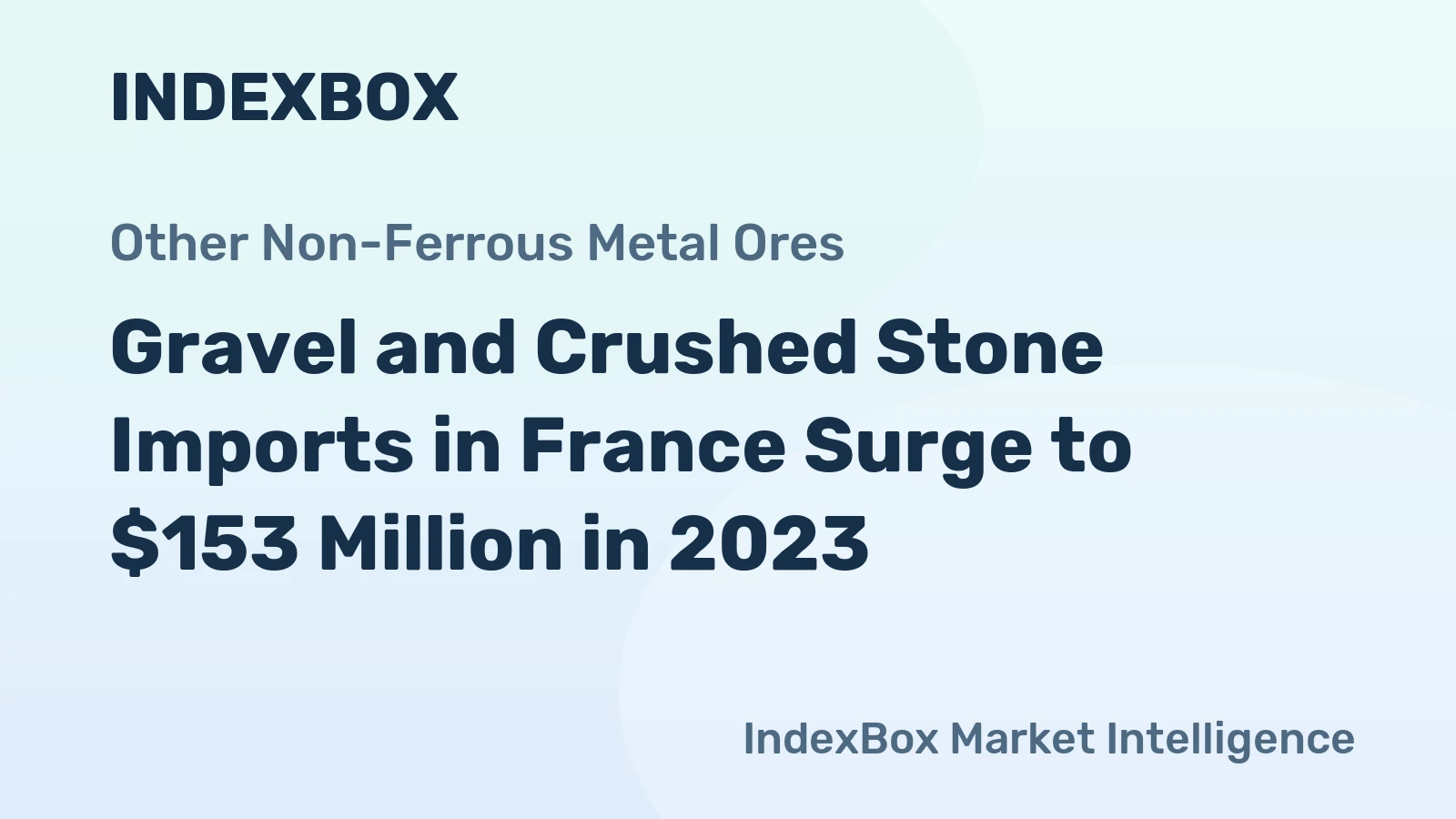 Gravel and Crushed Stone Imports in France Surge to $153 Million in 2023