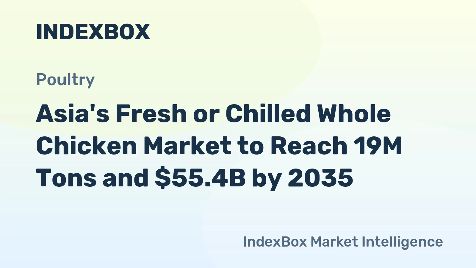 Asia's Fresh or Chilled Whole Chicken Market to Reach 19M Tons and $55.4B by 2035