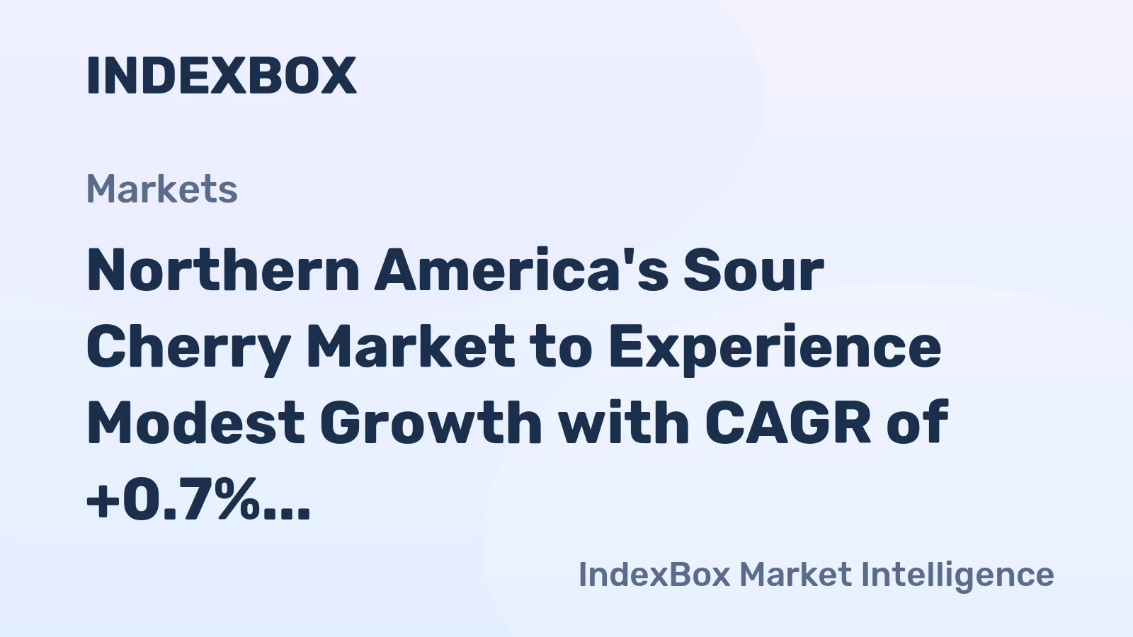 Northern America's Sour Cherry Market to Experience Modest Growth with CAGR of +0.7%