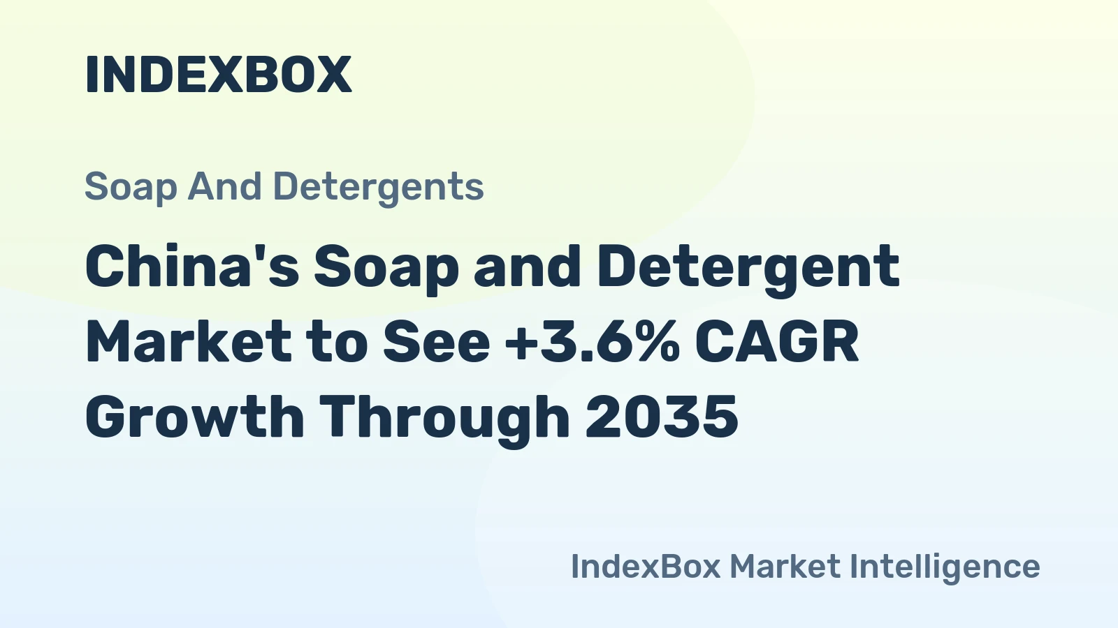 China's Soap and Detergent Market to See +3.6% CAGR Growth Through 2035
