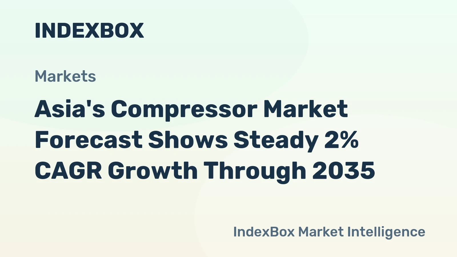 Asia's Compressor Market Forecast Shows Steady 2% CAGR Growth Through 2035