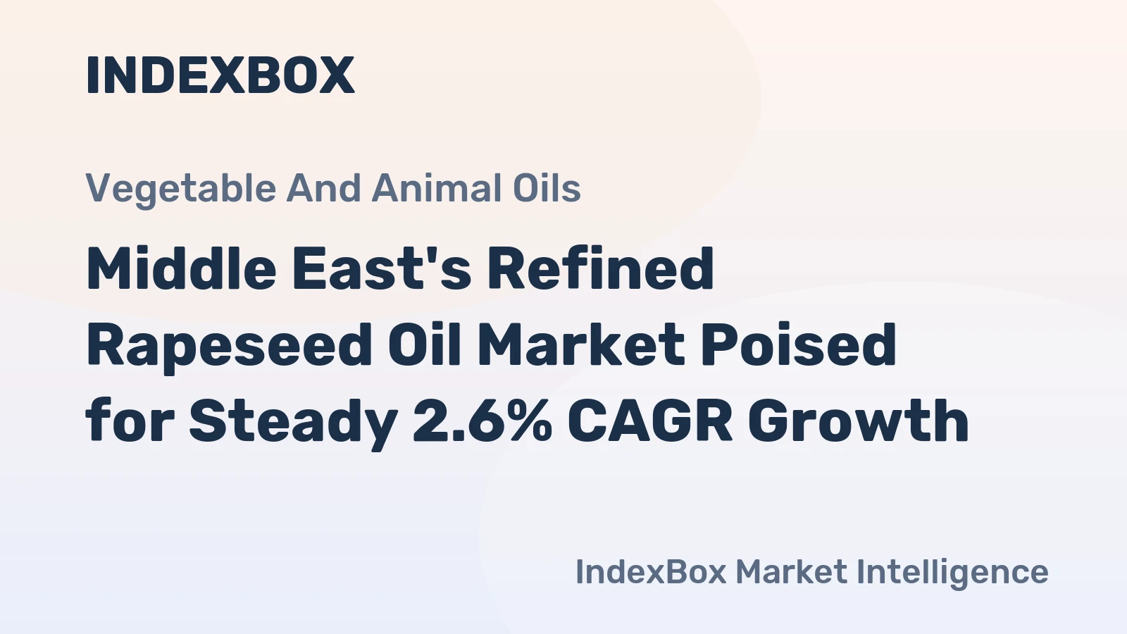 Middle East's Refined Rapeseed Oil Market Poised for Steady 2.6% CAGR Growth