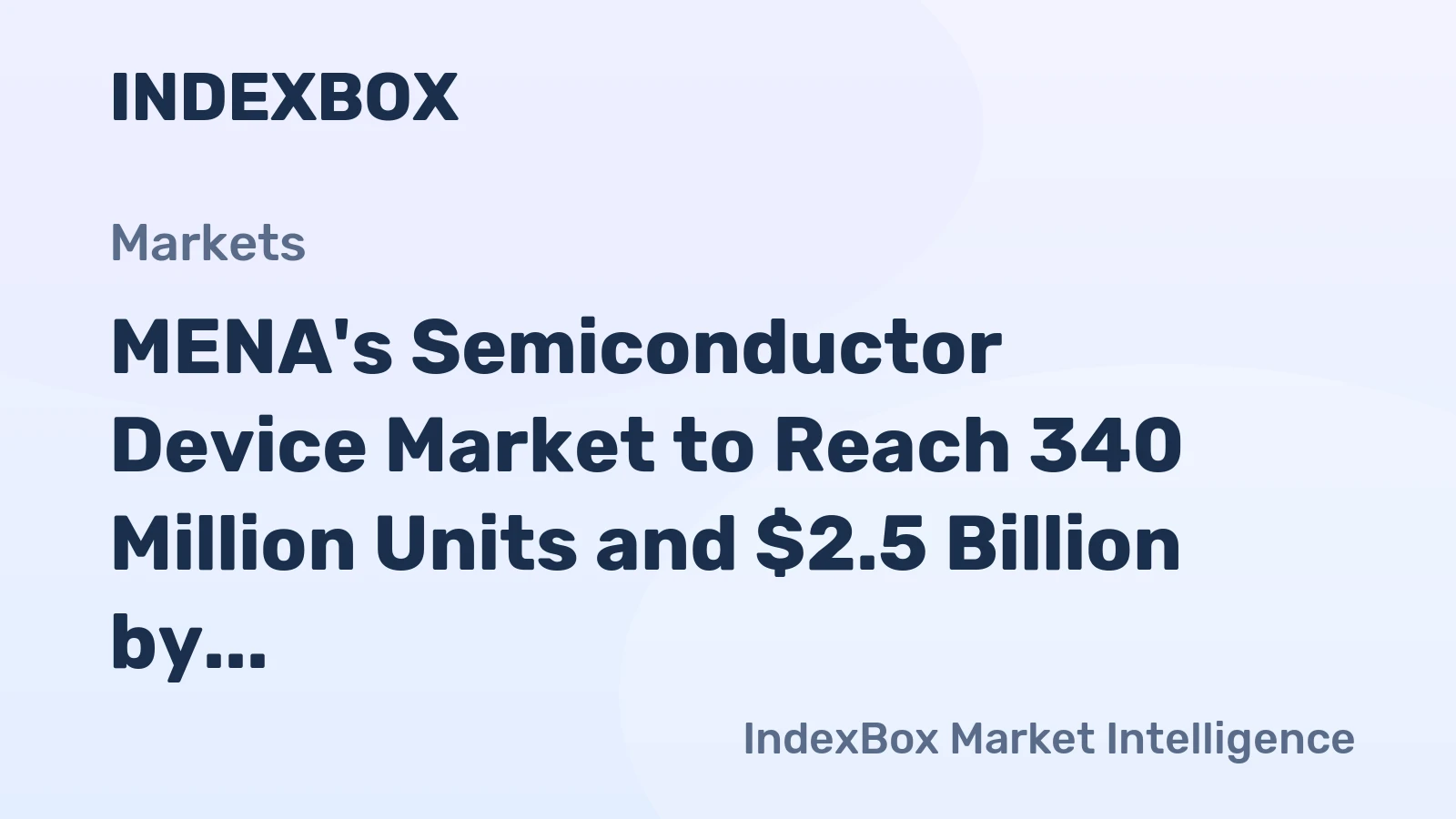 MENA's Semiconductor Device Market to Reach 340 Million Units and $2.5 Billion by 2035