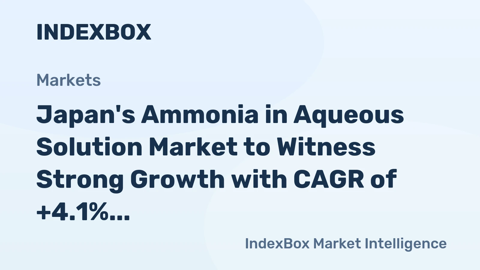Japan's Ammonia in Aqueous Solution Market to Witness Strong Growth with CAGR of +4.1% from 2024 to 2035