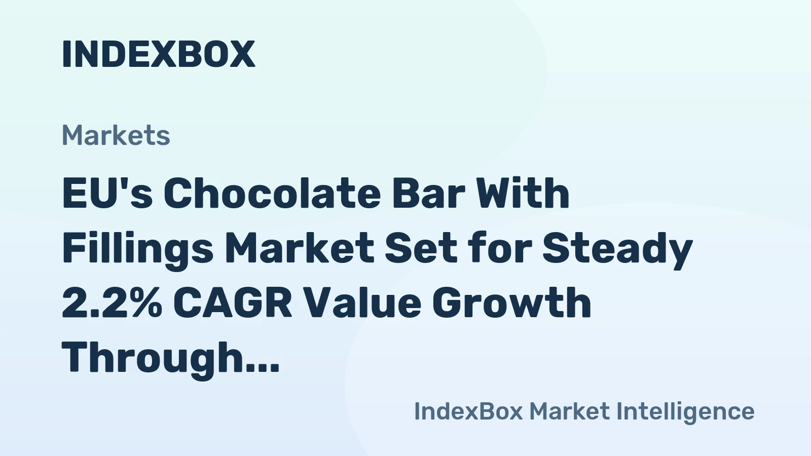 EU's Chocolate Bar With Fillings Market Set for Steady 2.2% CAGR Value Growth Through 2035