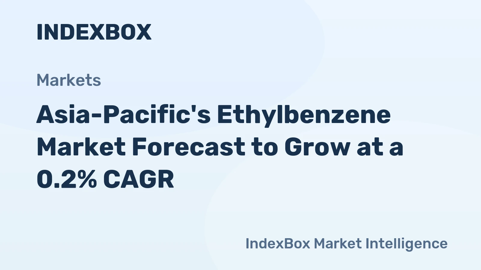 Asia-Pacific's Ethylbenzene Market Forecast to Grow at a 0.2% CAGR