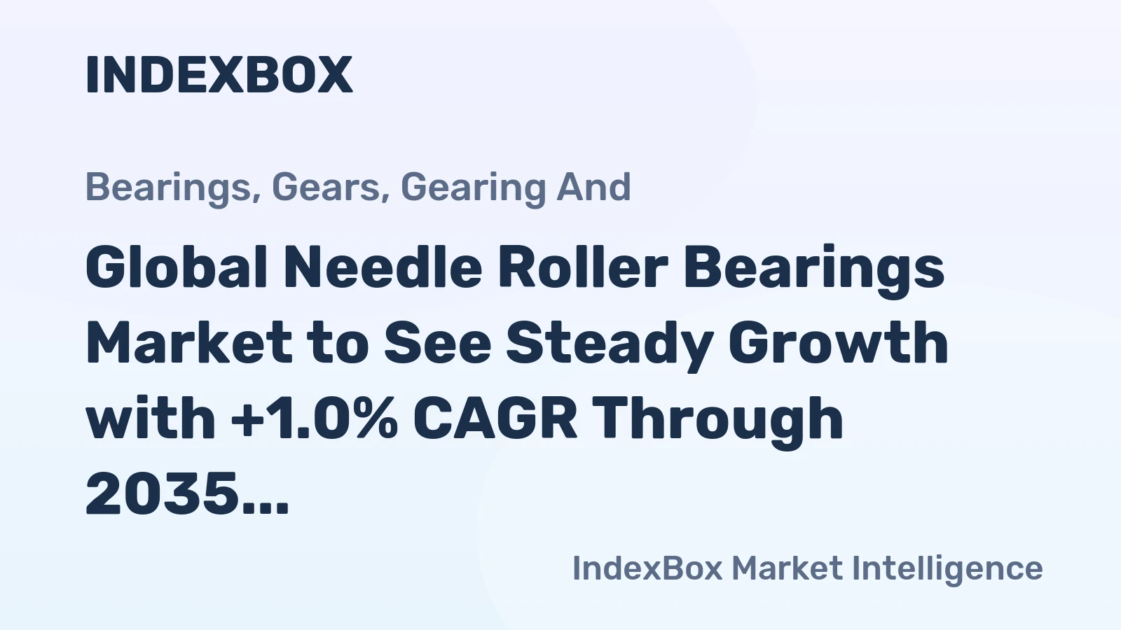 Global Needle Roller Bearings Market to See Steady Growth with +1.0% CAGR Through 2035, Reaching $4.2B in Value