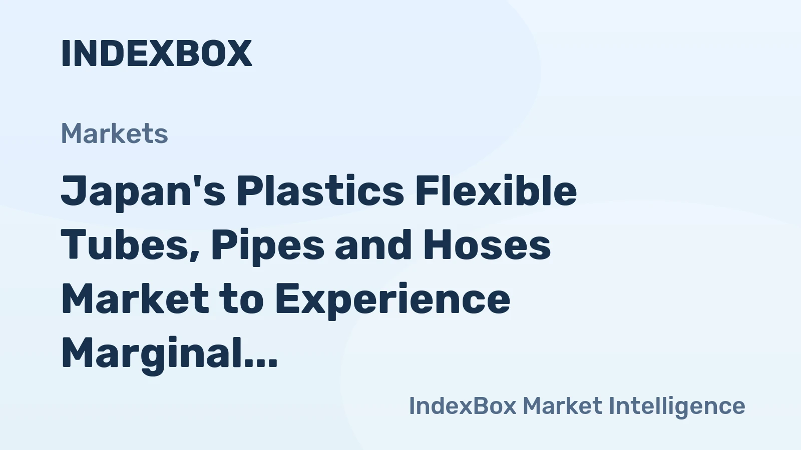 Japan's Plastics Flexible Tubes, Pipes and Hoses Market to Experience Marginal Growth with +0.2% CAGR from 2024 to 2035