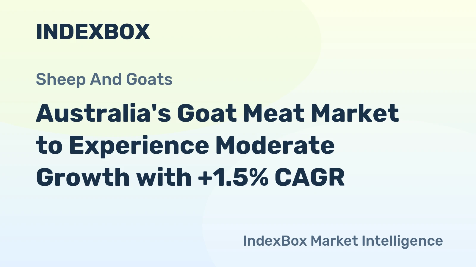 Australia's Goat Meat Market to Experience Moderate Growth with +1.5% CAGR