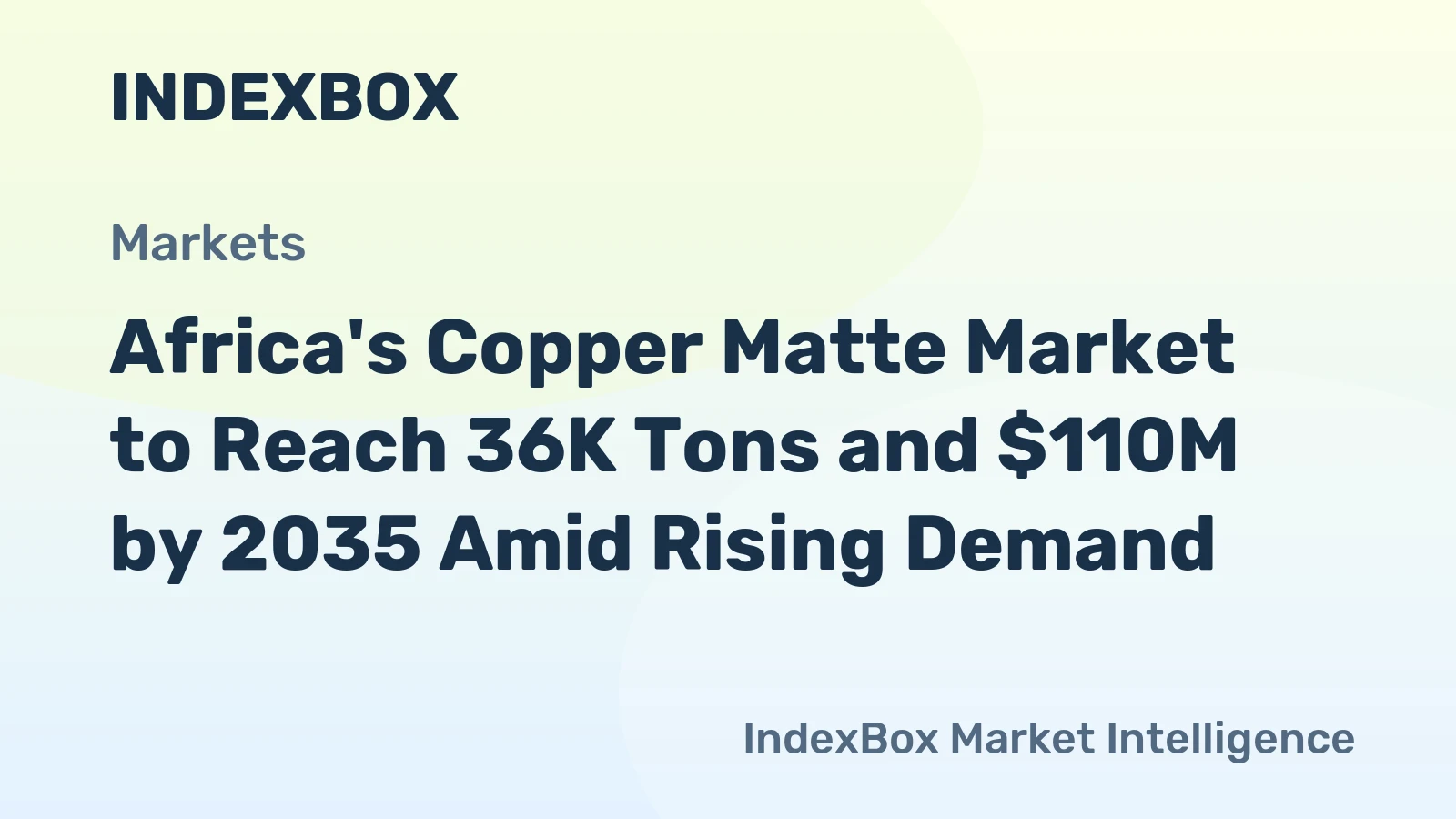 Africa's Copper Matte Market to Reach 36K Tons and $110M by 2035 Amid Rising Demand