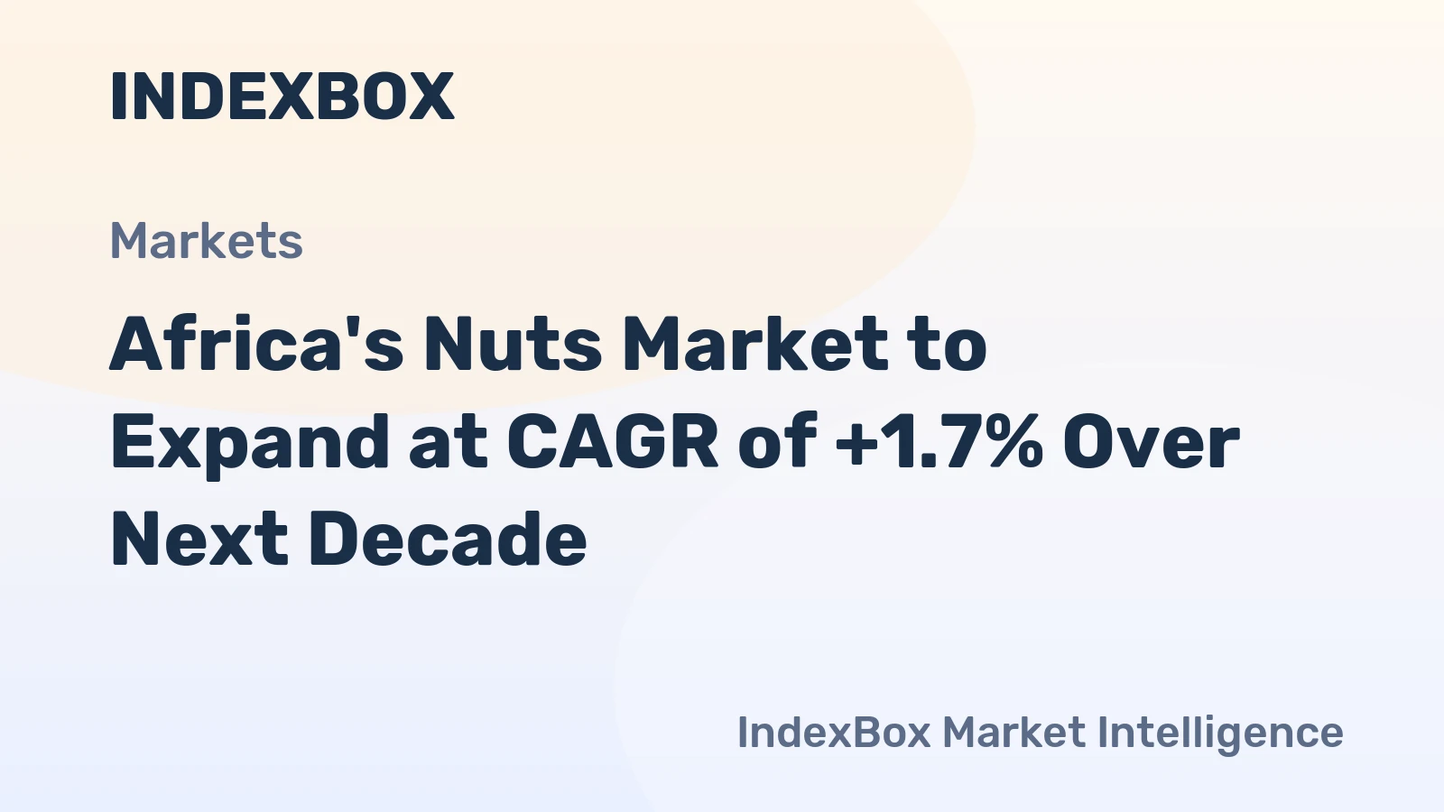Africa's Nuts Market to Expand at CAGR of +1.7% Over Next Decade