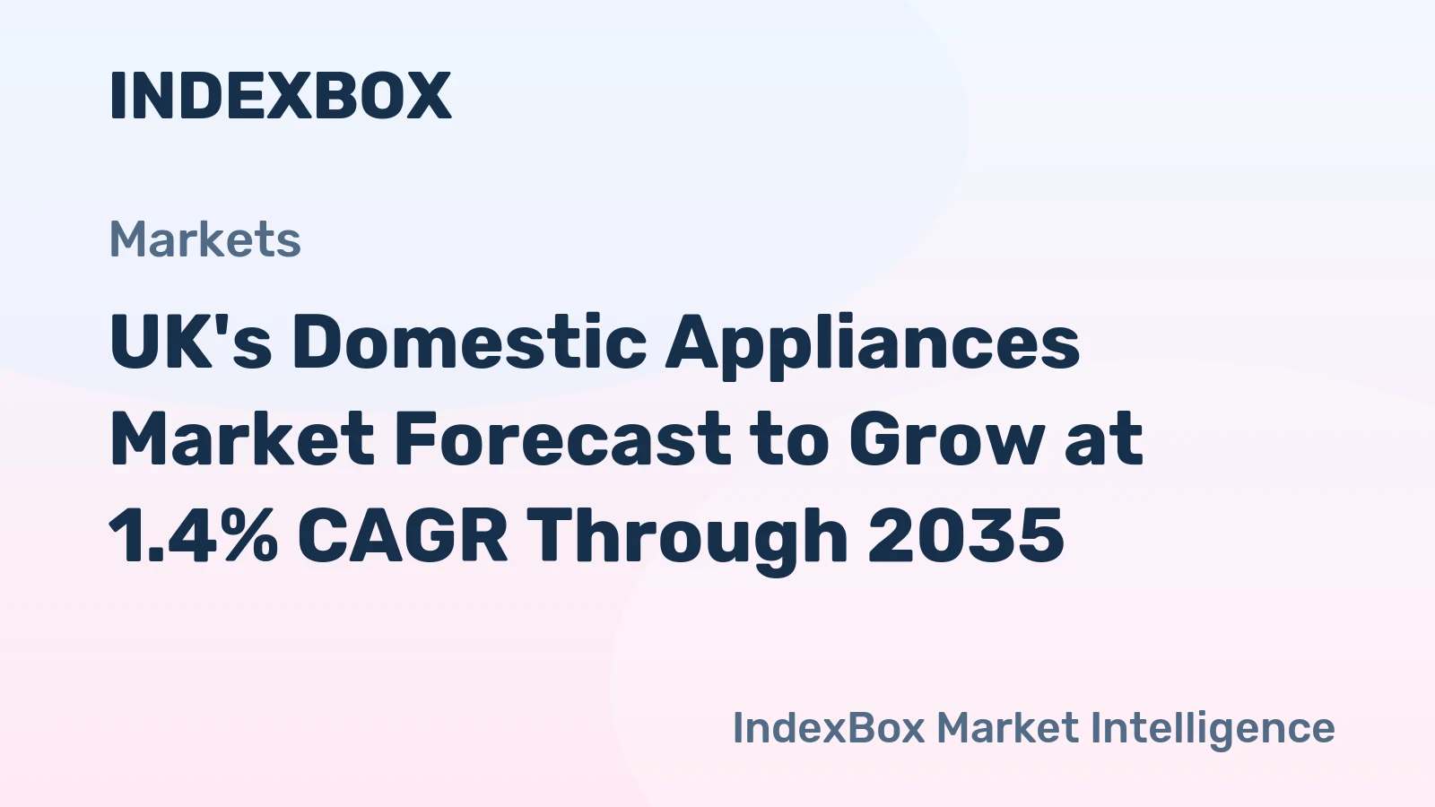 UK's Domestic Appliances Market Forecast to Grow at 1.4% CAGR Through 2035