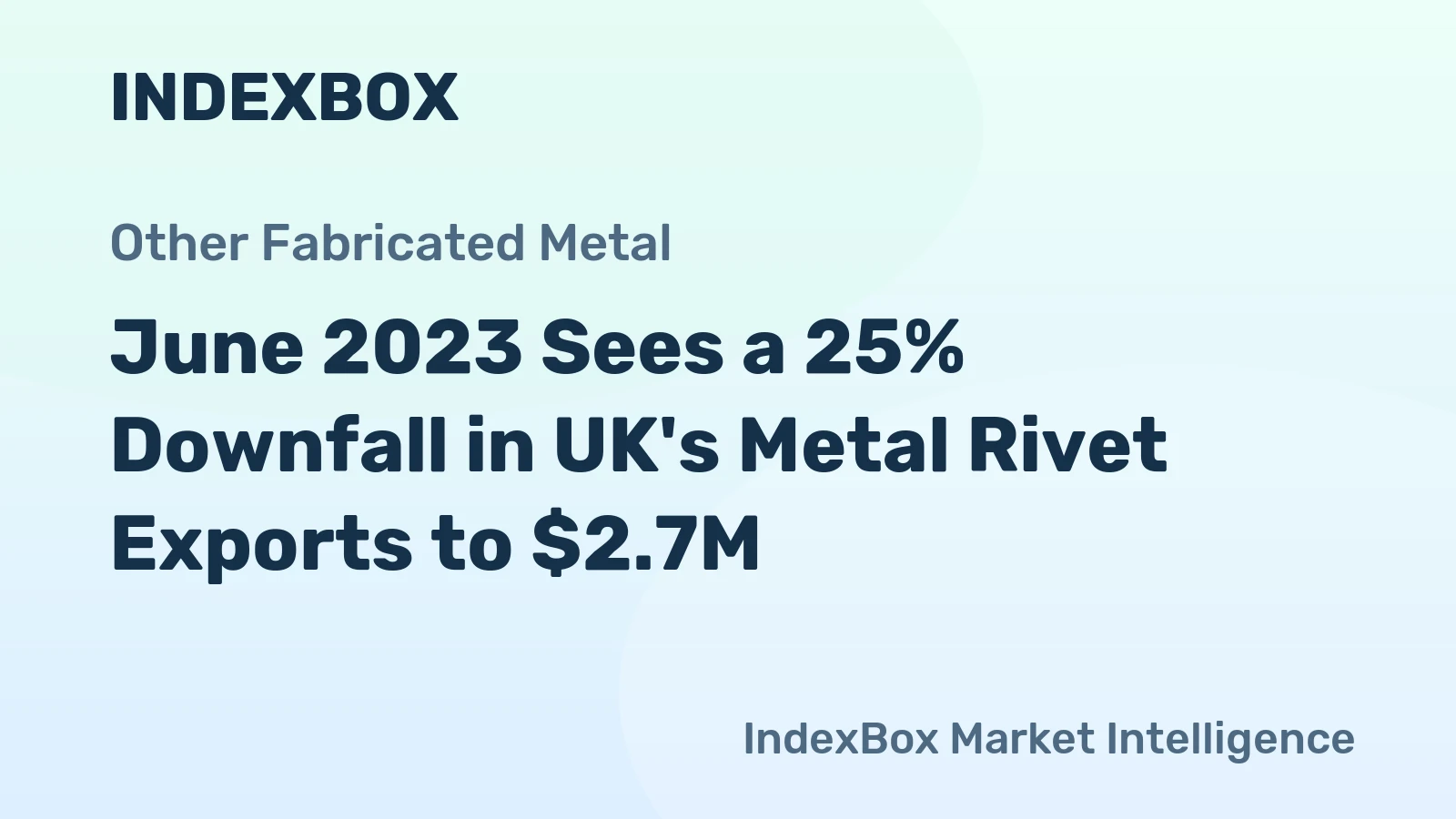 June 2023 Sees a 25% Downfall in UK's Metal Rivet Exports to $2.7M