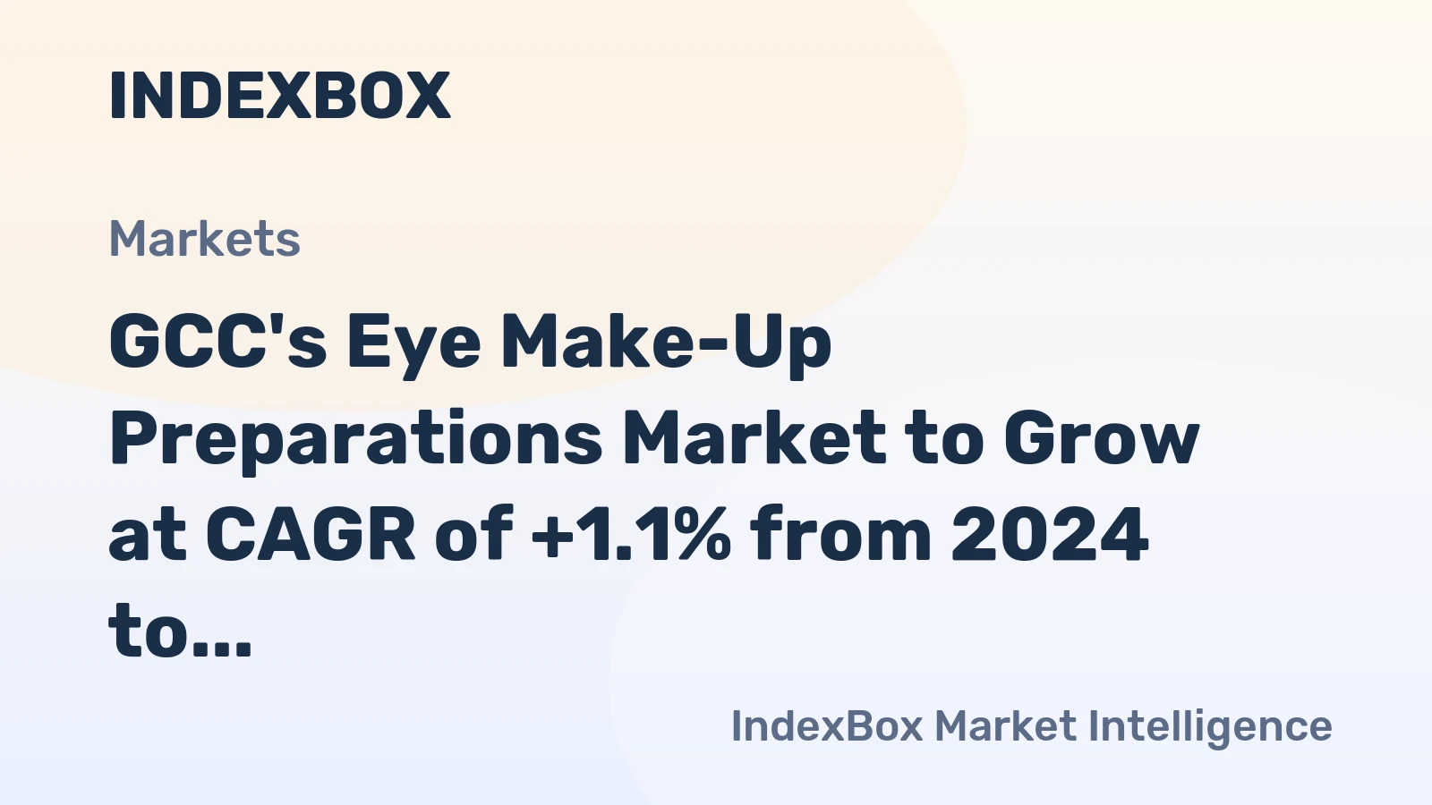GCC's Eye Make-Up Preparations Market to Grow at CAGR of +1.1% from 2024 to 2035, Reaching 5.5K Tons