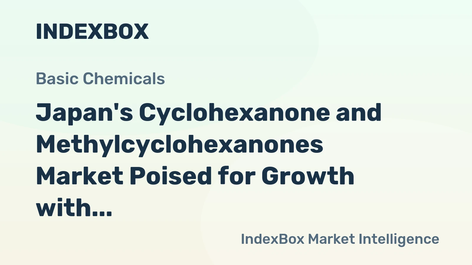 Japan's Cyclohexanone and Methylcyclohexanones Market Poised for Growth with a 3.2% CAGR in Value