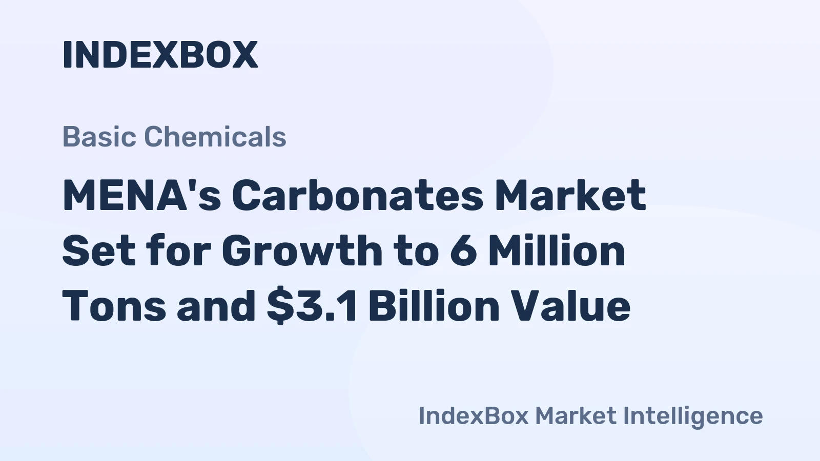 MENA's Carbonates Market Set for Growth to 6 Million Tons and $3.1 Billion Value