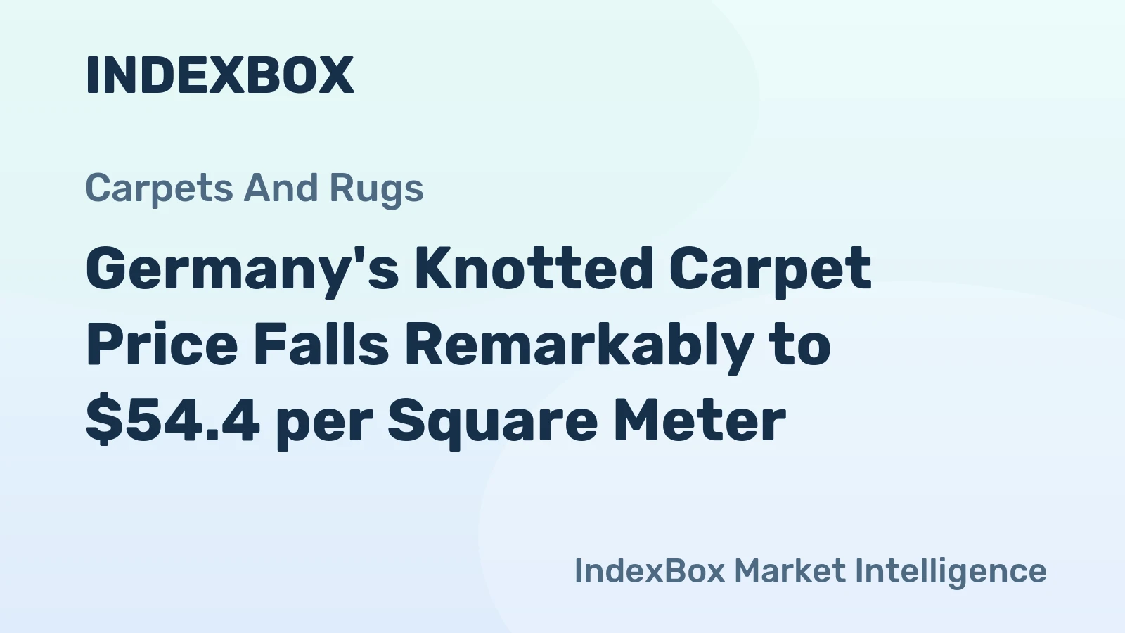 Germany's Knotted Carpet Price Falls Remarkably to $54.4 per Square Meter