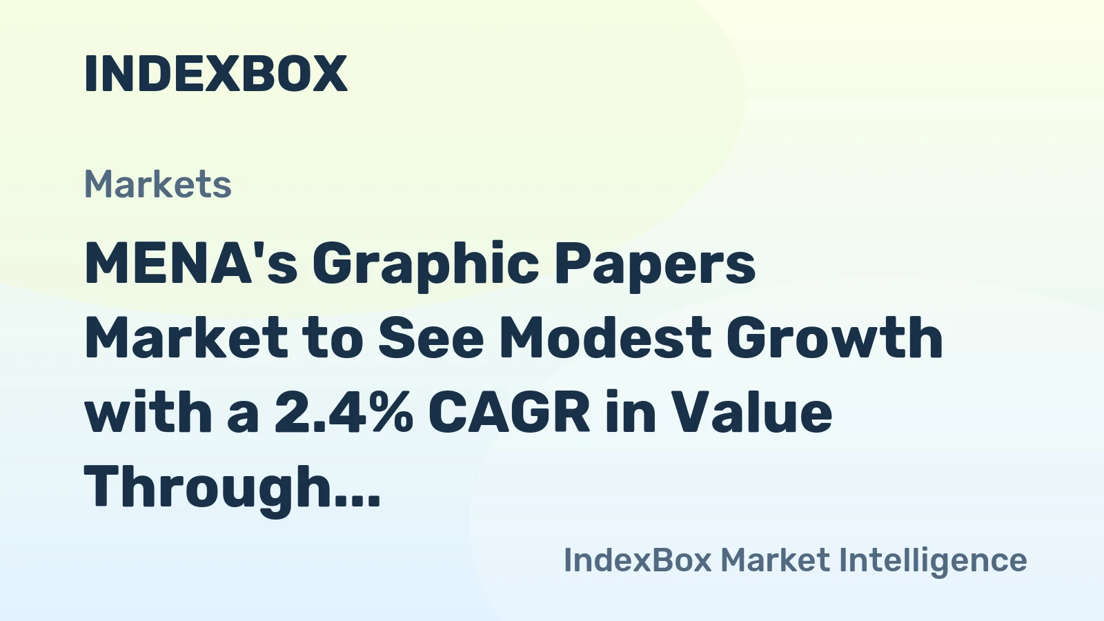 MENA's Graphic Papers Market to See Modest Growth with a 2.4% CAGR in Value Through 2035