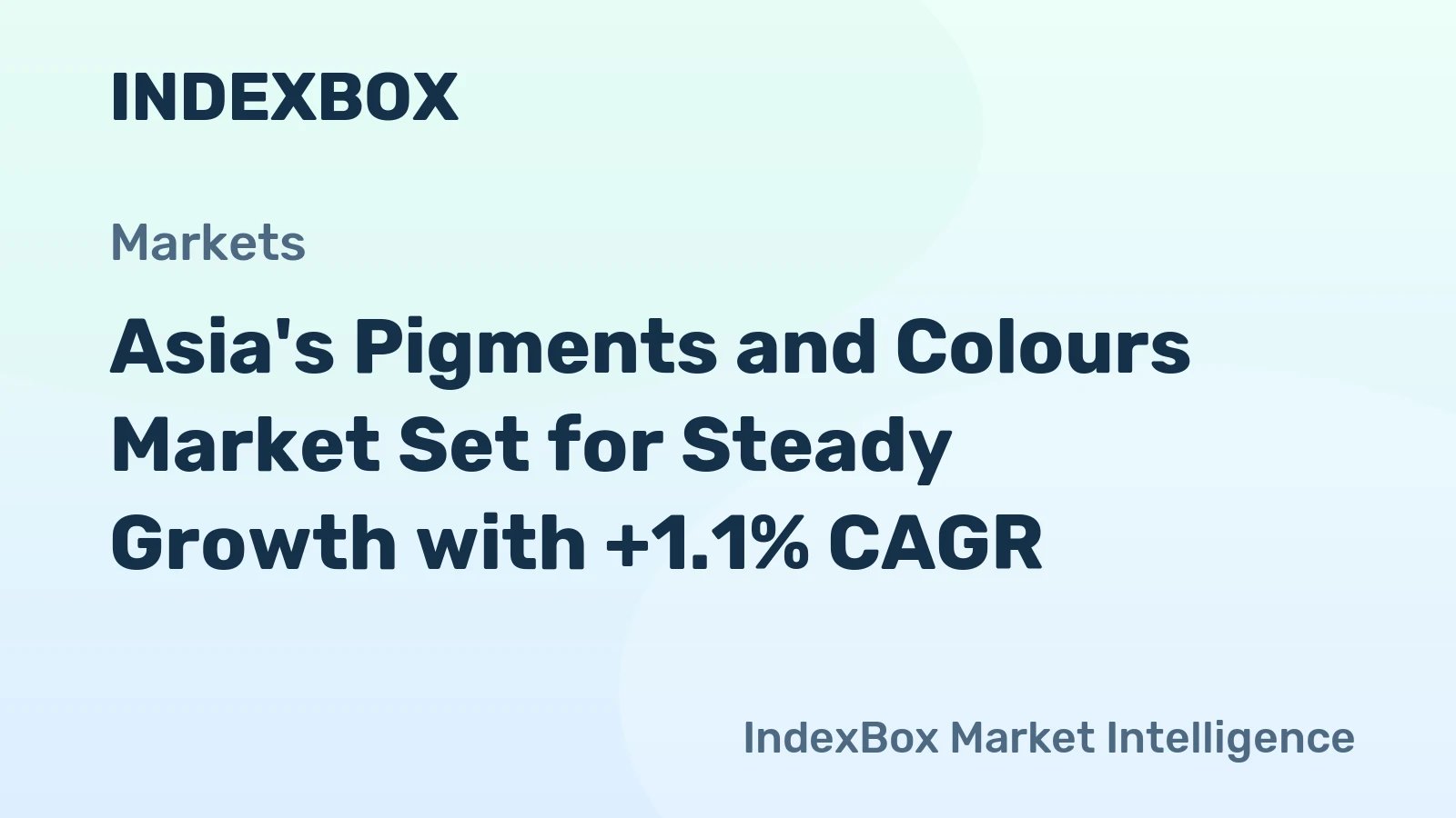 Asia's Pigments and Colours Market Set for Steady Growth with +1.1% CAGR