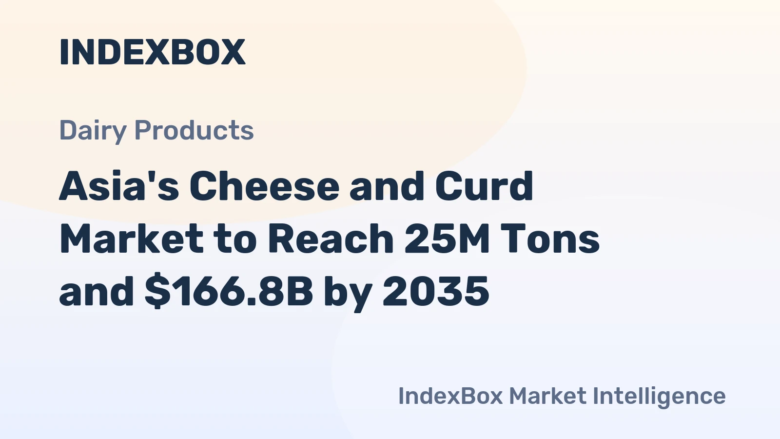 Asia's Cheese and Curd Market to Reach 25M Tons and $166.8B by 2035