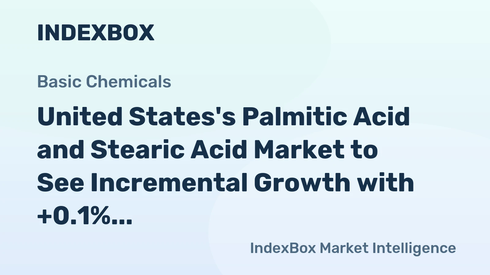 United States's Palmitic Acid and Stearic Acid Market to See Incremental Growth with +0.1% CAGR Through 2035