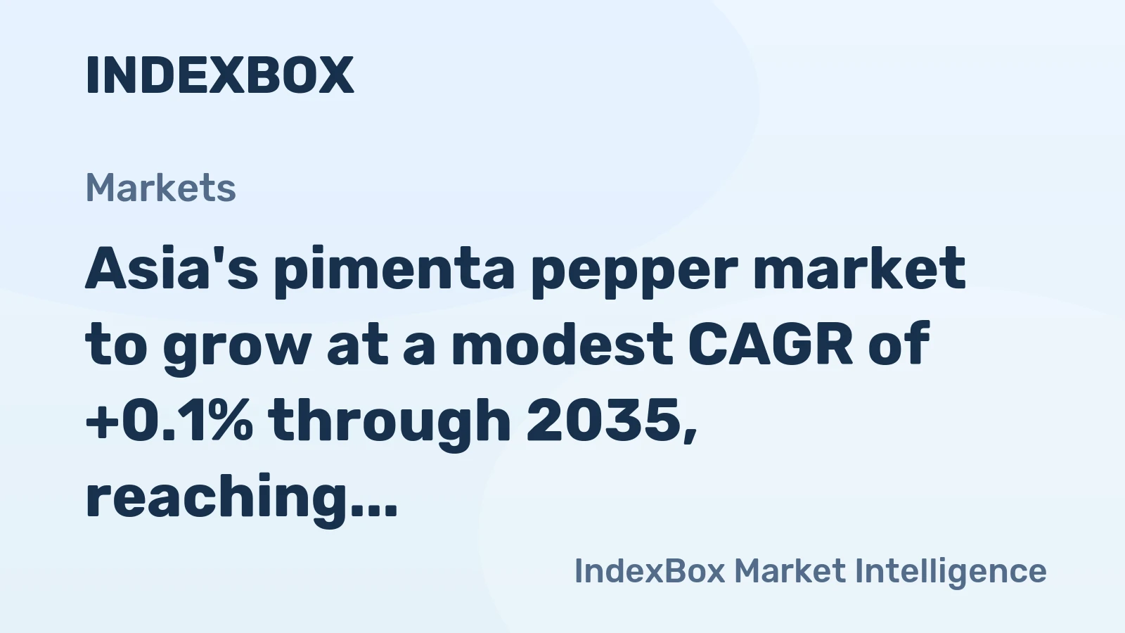 Asia's pimenta pepper market to grow at a modest CAGR of +0.1% through 2035, reaching 3.8M tons, as demand continues its upward trend.