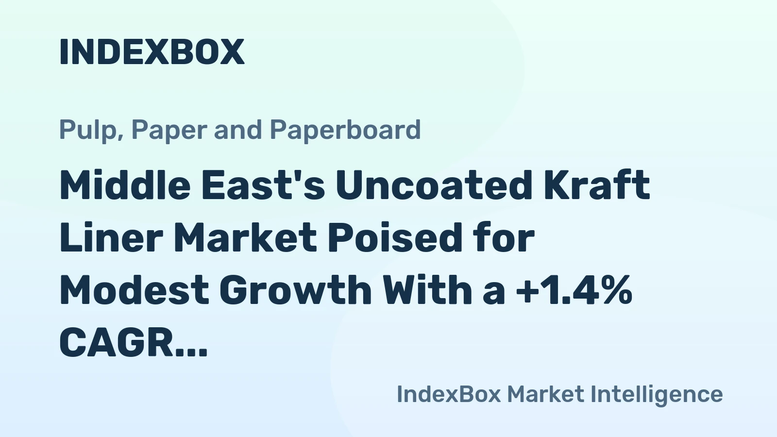 Middle East's Uncoated Kraft Liner Market Poised for Modest Growth With a +1.4% CAGR Through 2035