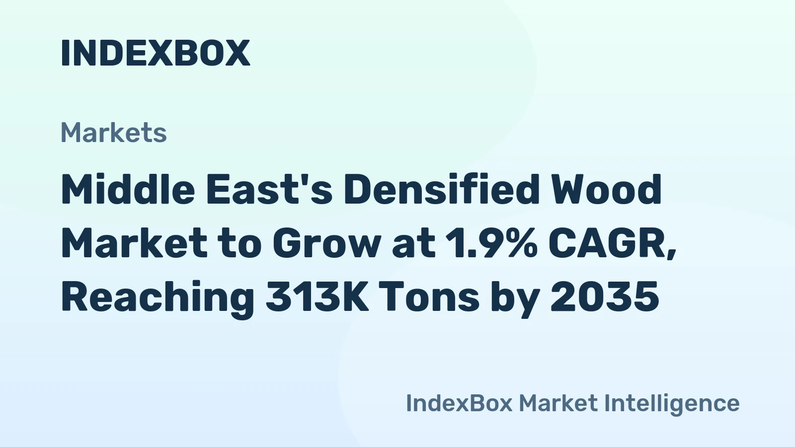 Middle East's Densified Wood Market to Grow at 1.9% CAGR, Reaching 313K Tons by 2035