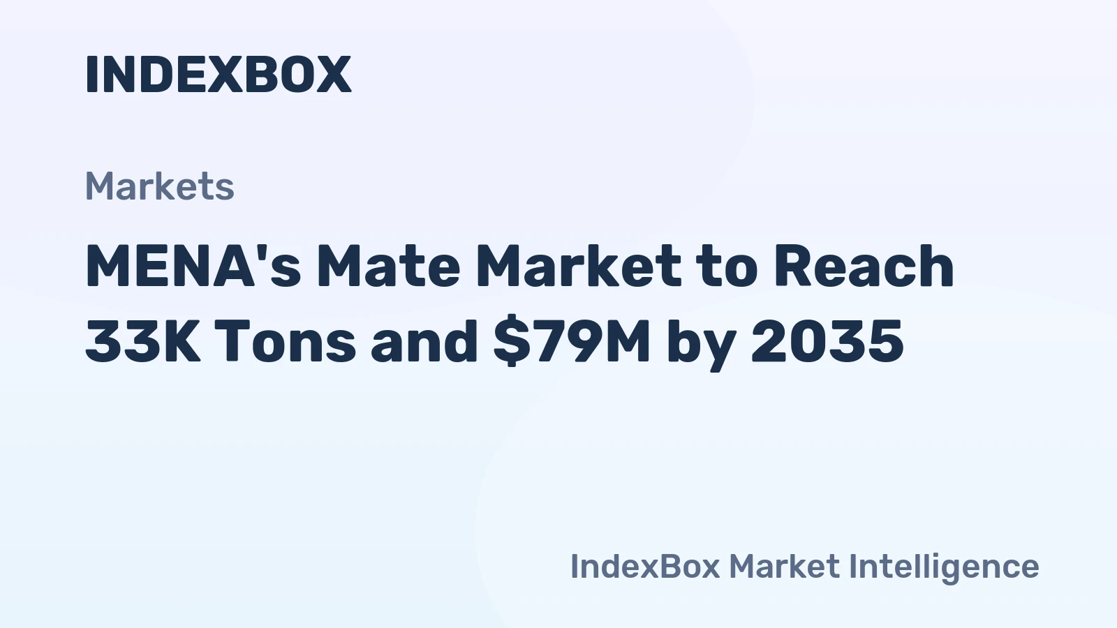 MENA's Mate Market to Reach 33K Tons and $79M by 2035