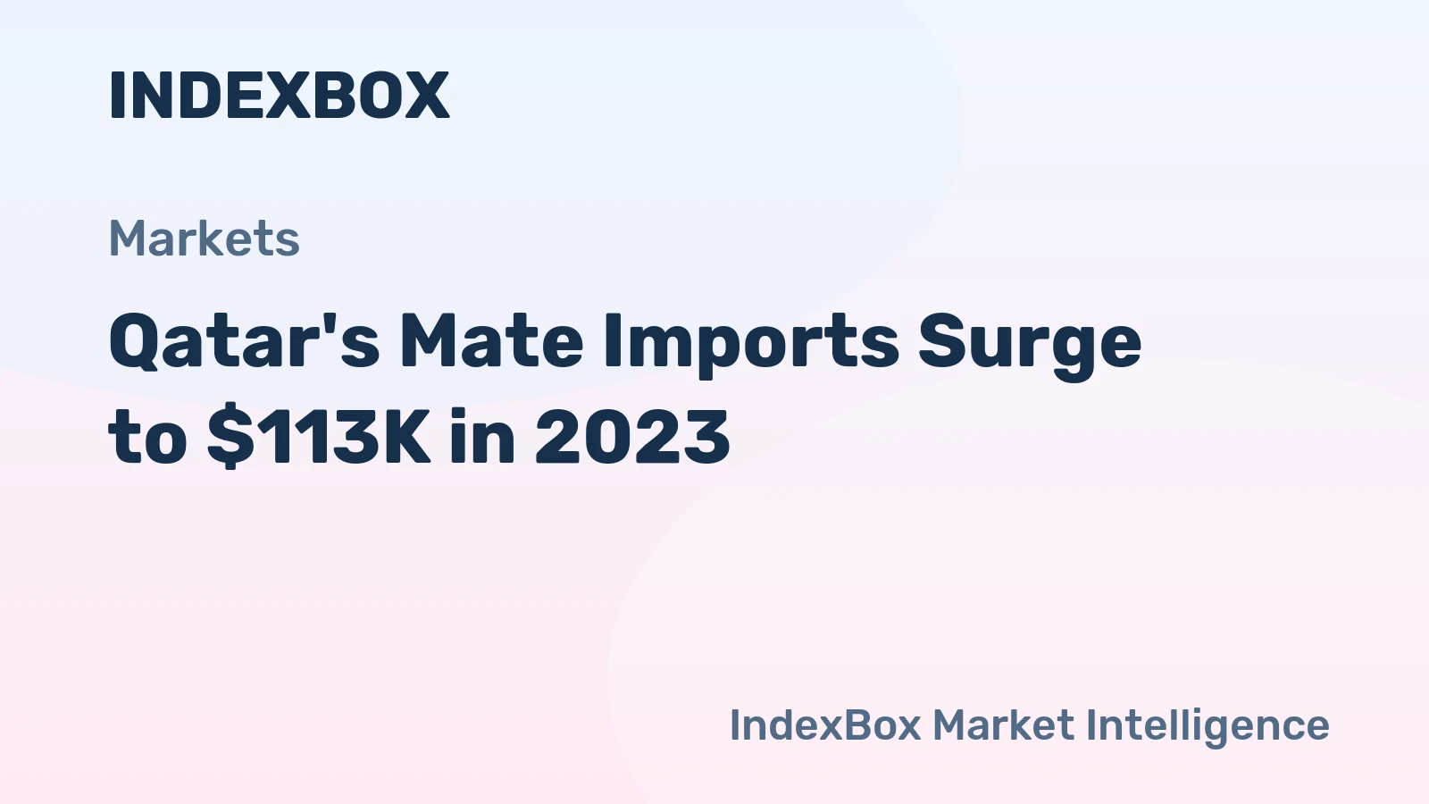 Qatar's Mate Imports Surge to $113K in 2023
