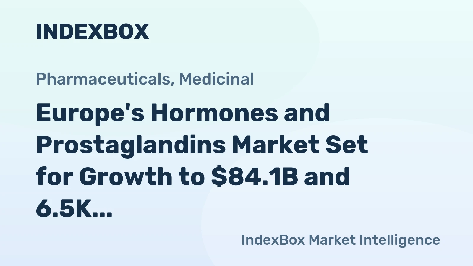 Europe's Hormones and Prostaglandins Market Set for Growth to $84.1B and 6.5K Tons