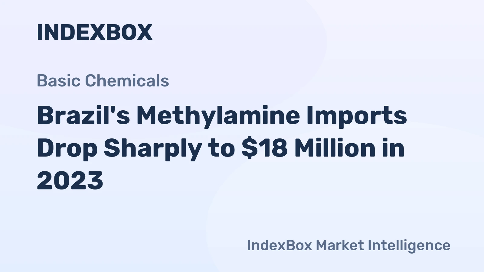 Brazil's Methylamine Imports Drop Sharply to $18 Million in 2023
