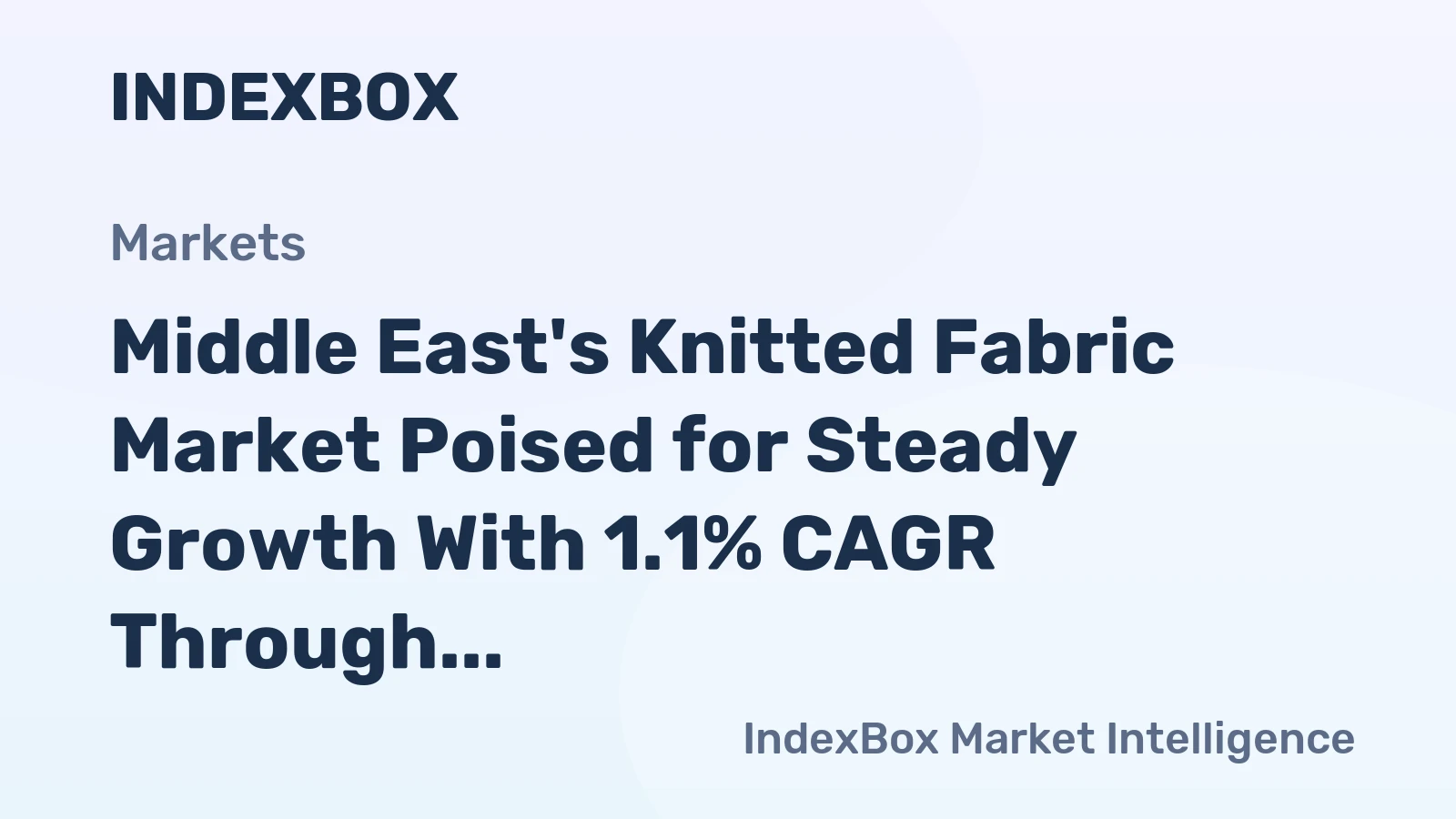 Middle East's Knitted Fabric Market Poised for Steady Growth With 1.1% CAGR Through 2035