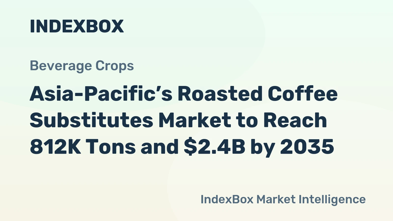 Asia-Pacific’s Roasted Coffee Substitutes Market to Reach 812K Tons and $2.4B by 2035