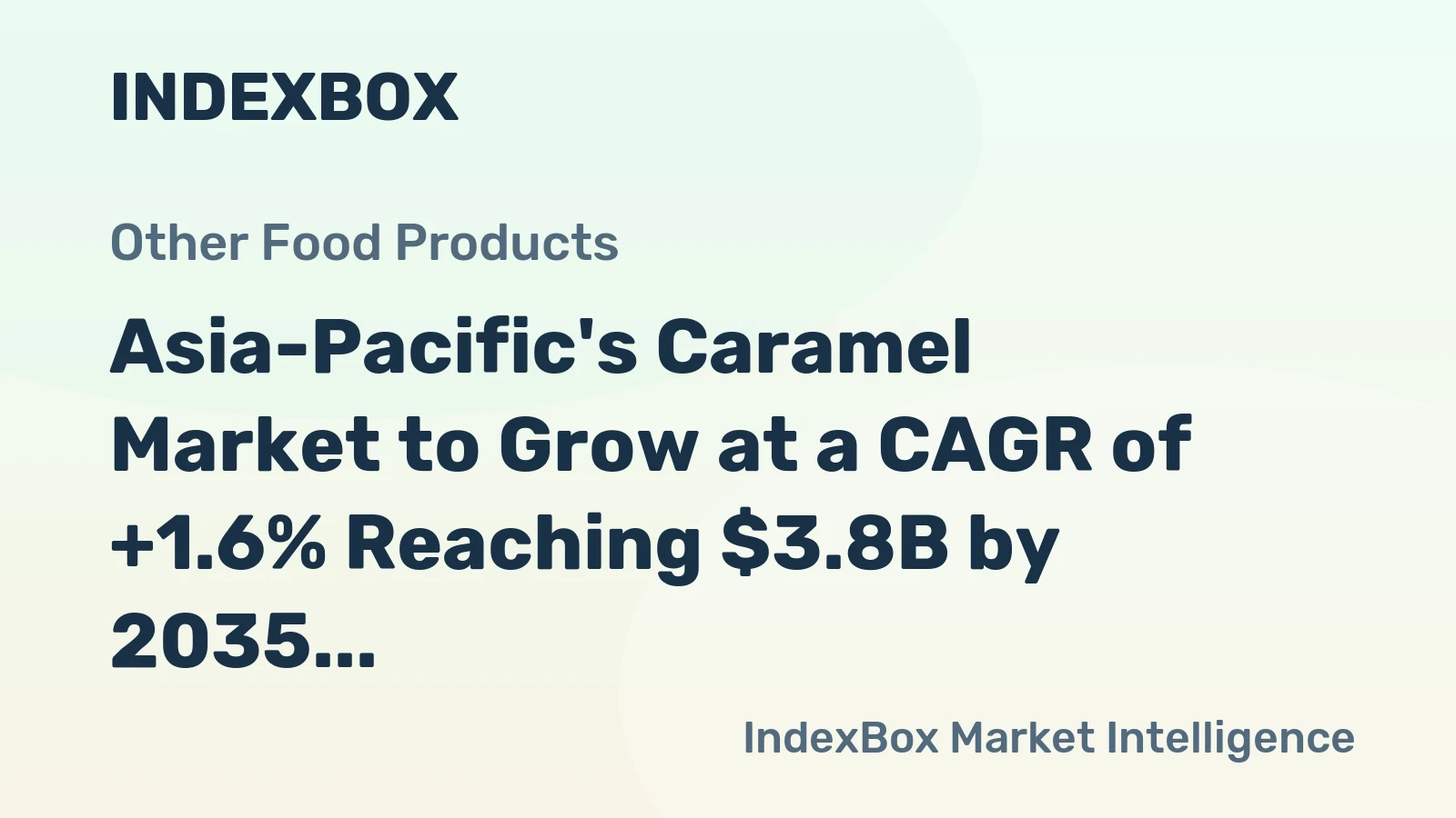 Asia-Pacific's Caramel Market to Grow at a CAGR of +1.6% Reaching $3.8B by 2035