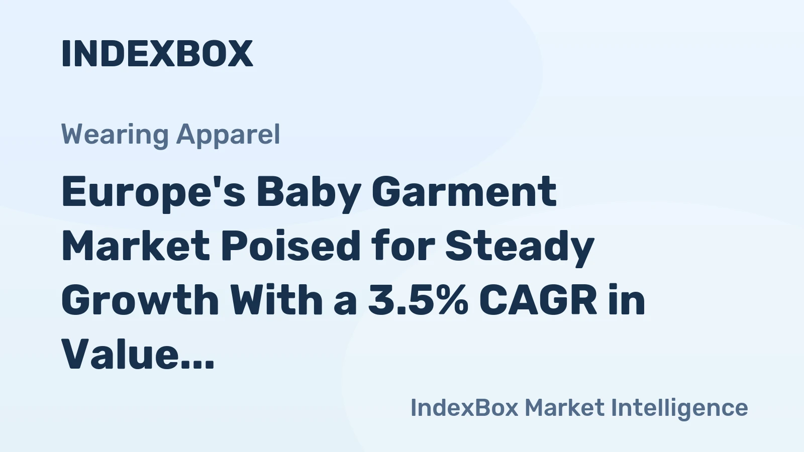Europe's Baby Garment Market Poised for Steady Growth With a 3.5% CAGR in Value Through 2035