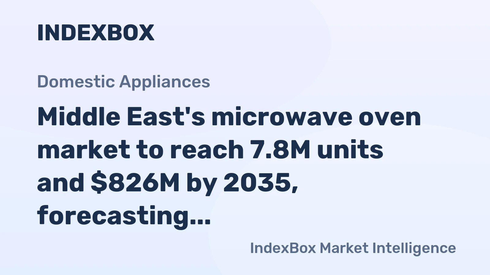 Middle East's microwave oven market to reach 7.8M units and $826M by 2035, forecasting continued growth in volume and value.