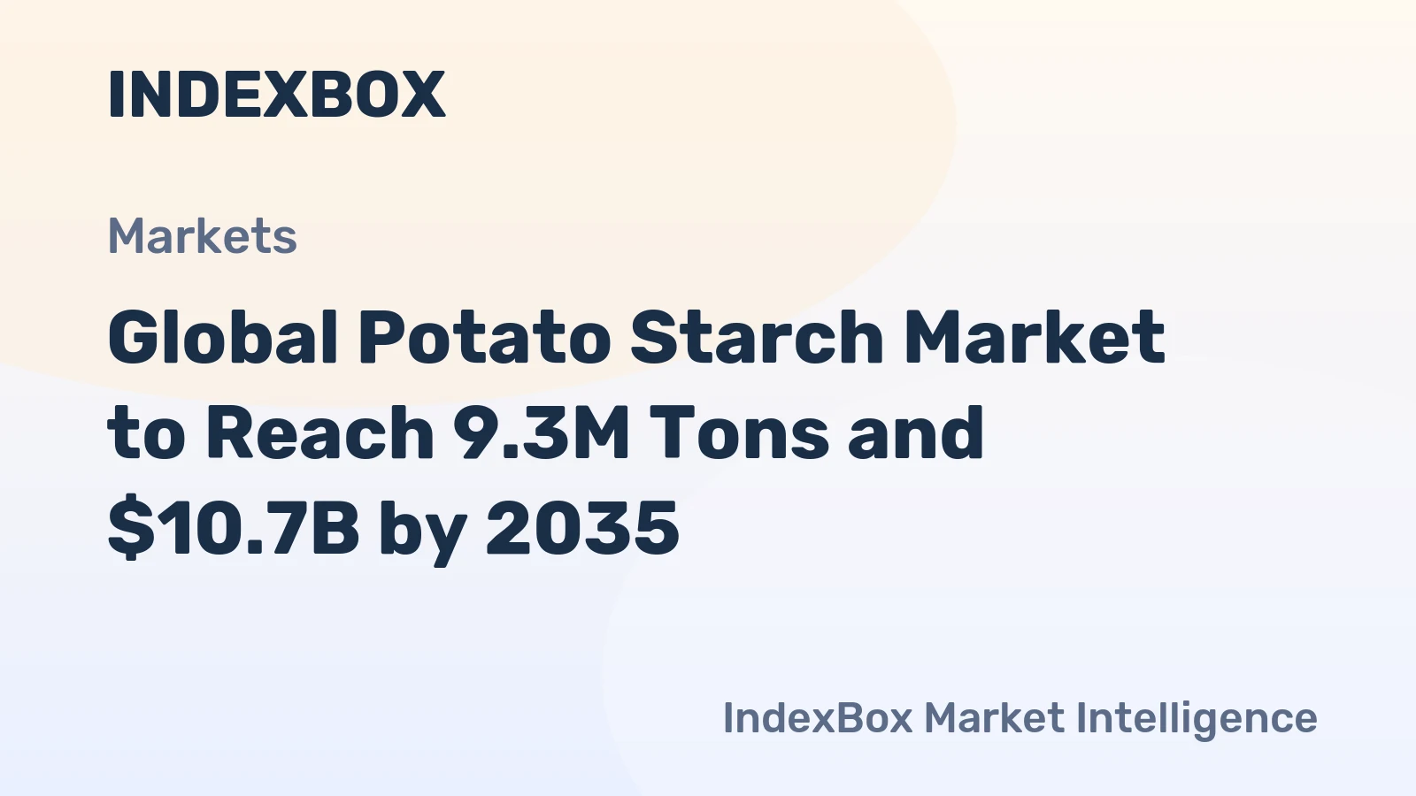 Global Potato Starch Market to Reach 9.3M Tons and $10.7B by 2035