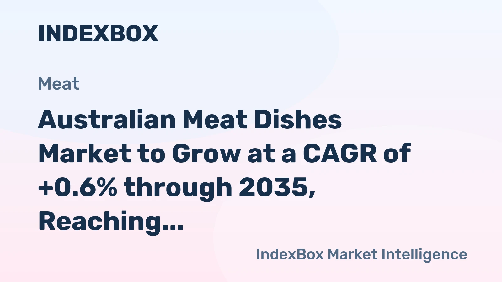 Australian Meat Dishes Market to Grow at a CAGR of +0.6% through 2035, Reaching $14.8B in Value