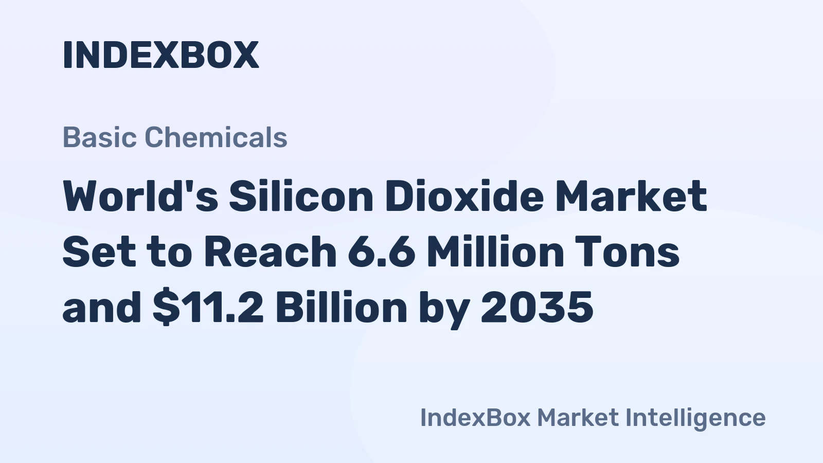 World's Silicon Dioxide Market Set to Reach 6.6 Million Tons and $11.2 Billion by 2035