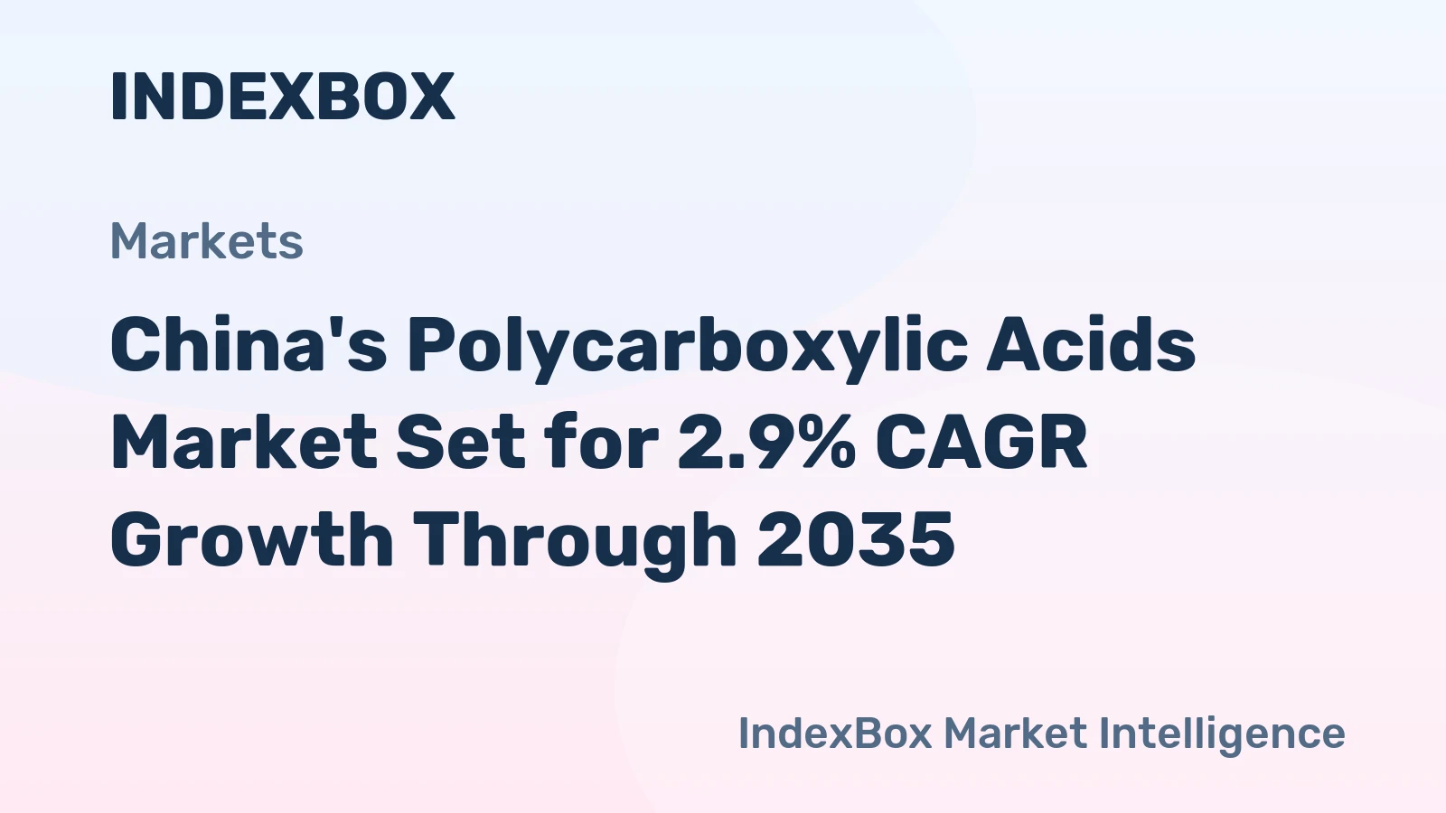 China's Polycarboxylic Acids Market Set for 2.9% CAGR Growth Through 2035
