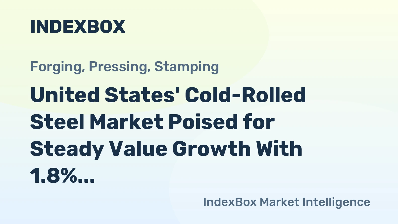 United States' Cold-Rolled Steel Market Poised for Steady Value Growth With 1.8% CAGR Through 2035