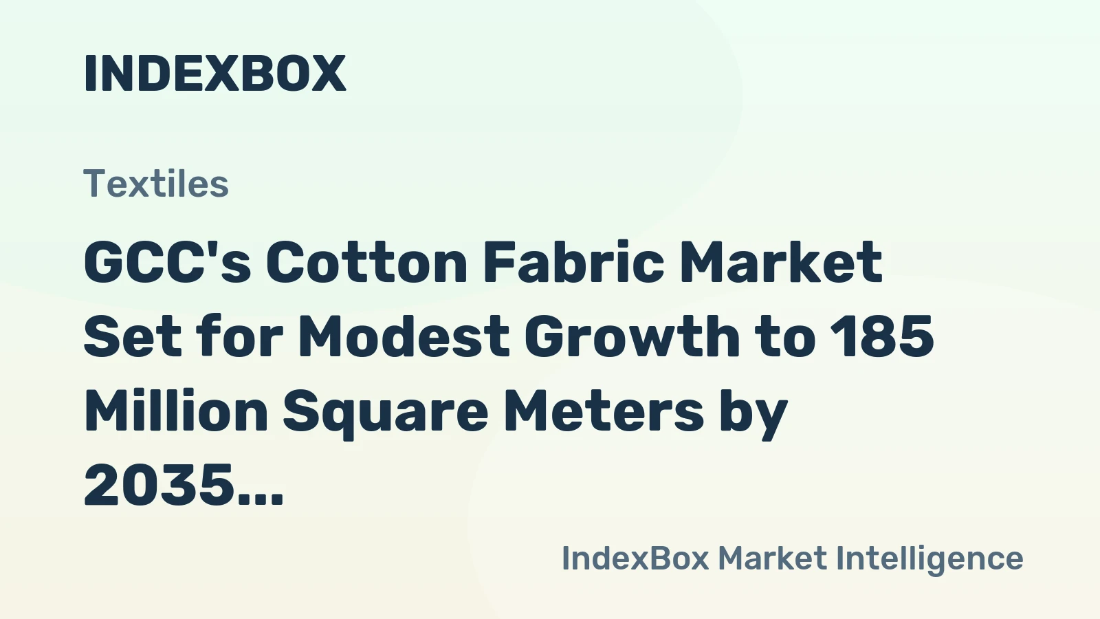 GCC's Cotton Fabric Market Set for Modest Growth to 185 Million Square Meters by 2035