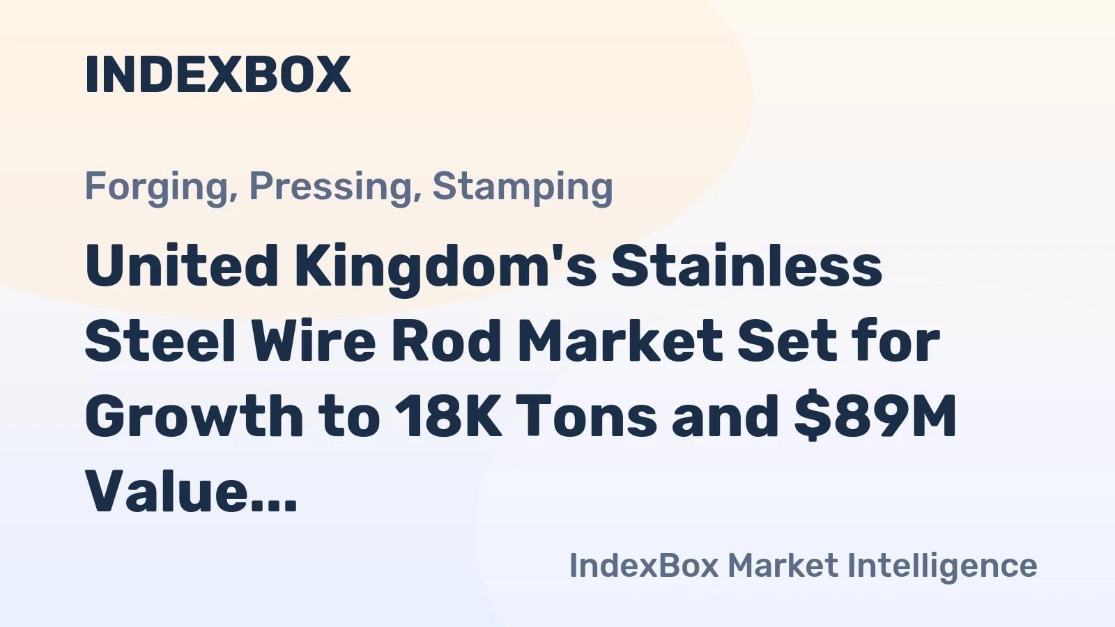 United Kingdom's Stainless Steel Wire Rod Market Set for Growth to 18K Tons and $89M Value